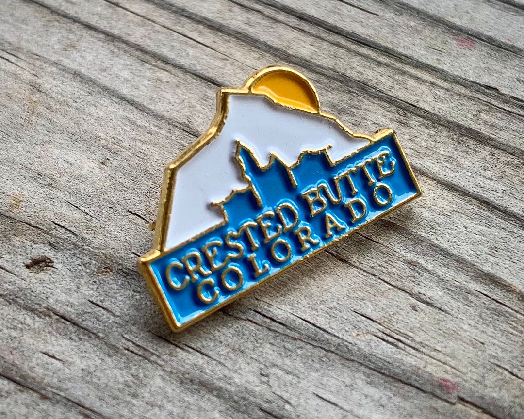 1980's CRESTED BUTTE Vintage Ski Pin Colorado Pinback Antique Ski CO - Etsy