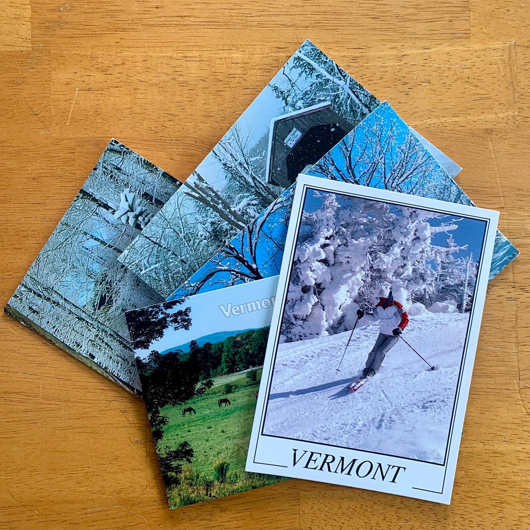 VERMONT Vintage Postcard, LOT of 5, Skiing Killington Travel, Winter ...