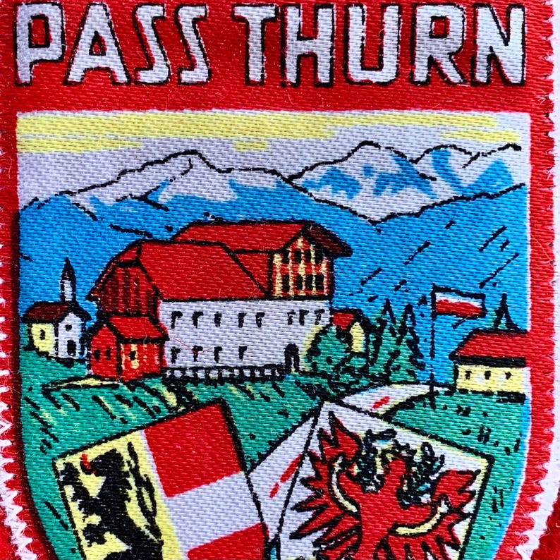 1970's PASS THURN Vintage Ski Patch AUSTRIA Skiing Kitzbuhel Tirol ...