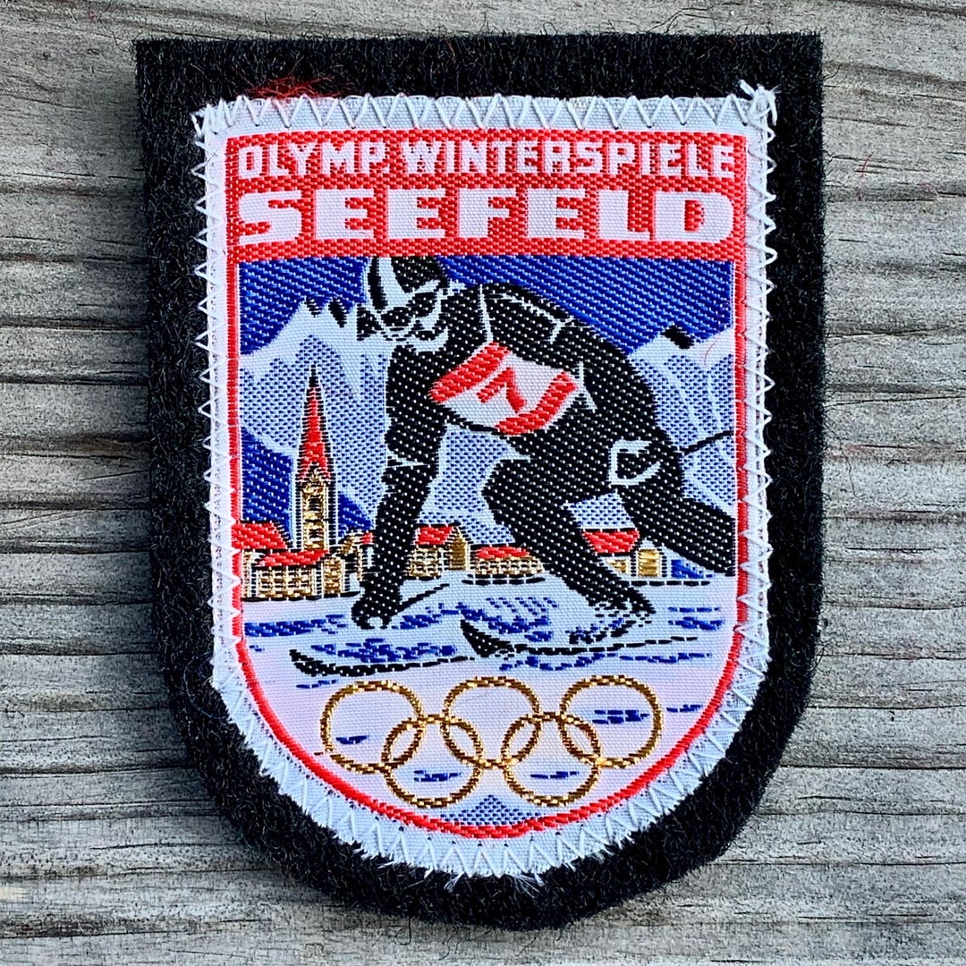 1960's SEEFELD WINTERSPIELE Vintage Ski Patch AUSTRIA Nordic Skiing ...