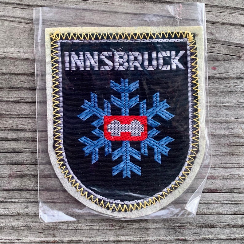 1970's INNSBRUCK Vintage Ski Patch AUSTRIA Skiing SNOWFLAKE Tirol ...