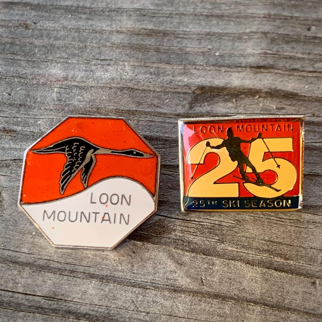 80's/90's LOON MOUNTAIN Ski Pin Lot of 2, Lincoln New Hampshire ...