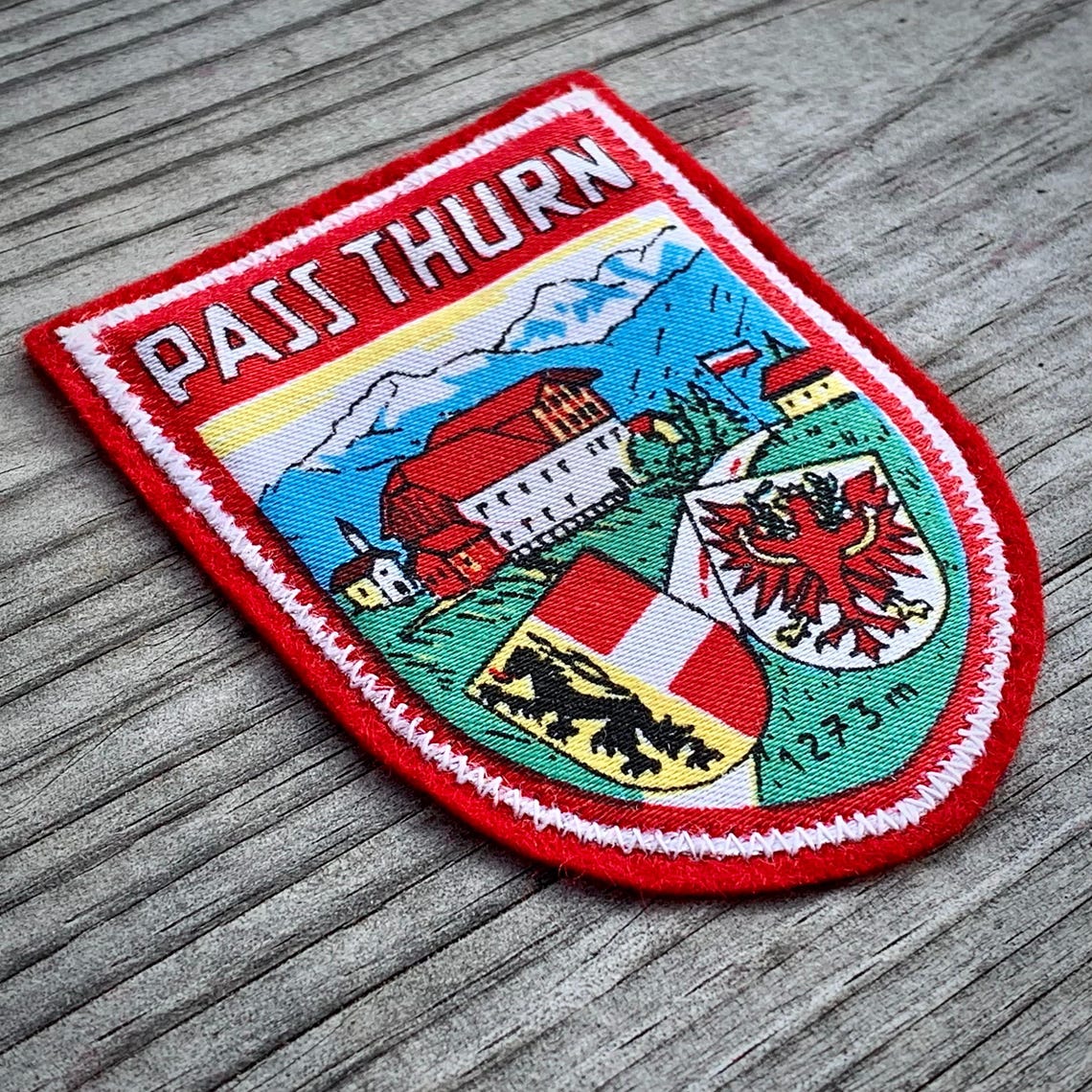 1970's PASS THURN Vintage Ski Patch AUSTRIA Skiing Kitzbuhel Tirol ...