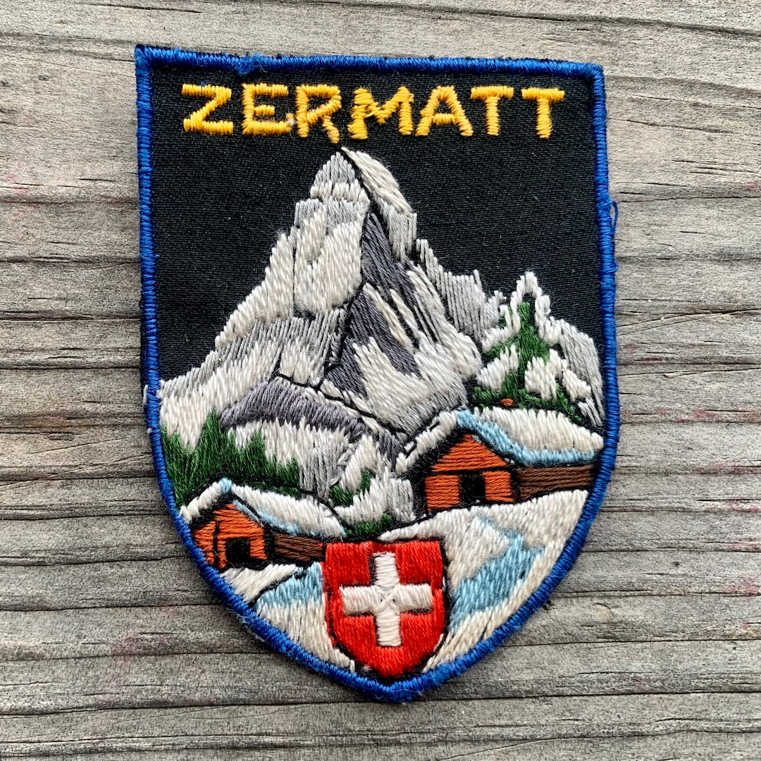 1970's ZERMATT Vintage Ski Patch MATTERHORN Switzerland Cloth Travel ...