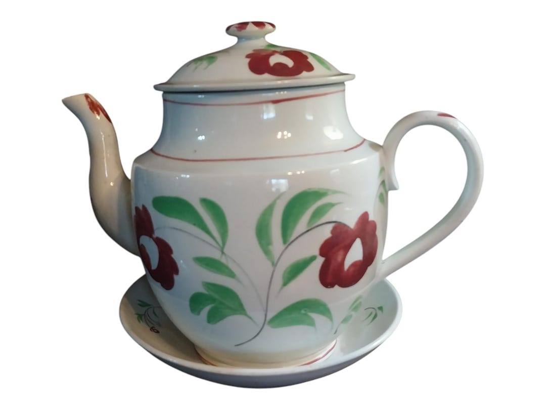 Early English Hand Painted Teapot Adam's Rose Style - Etsy