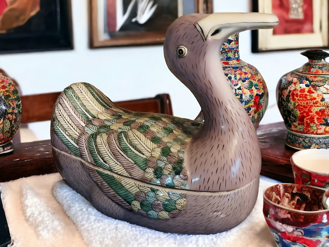 Huge Vintage Chinese Duck Tureen - Etsy