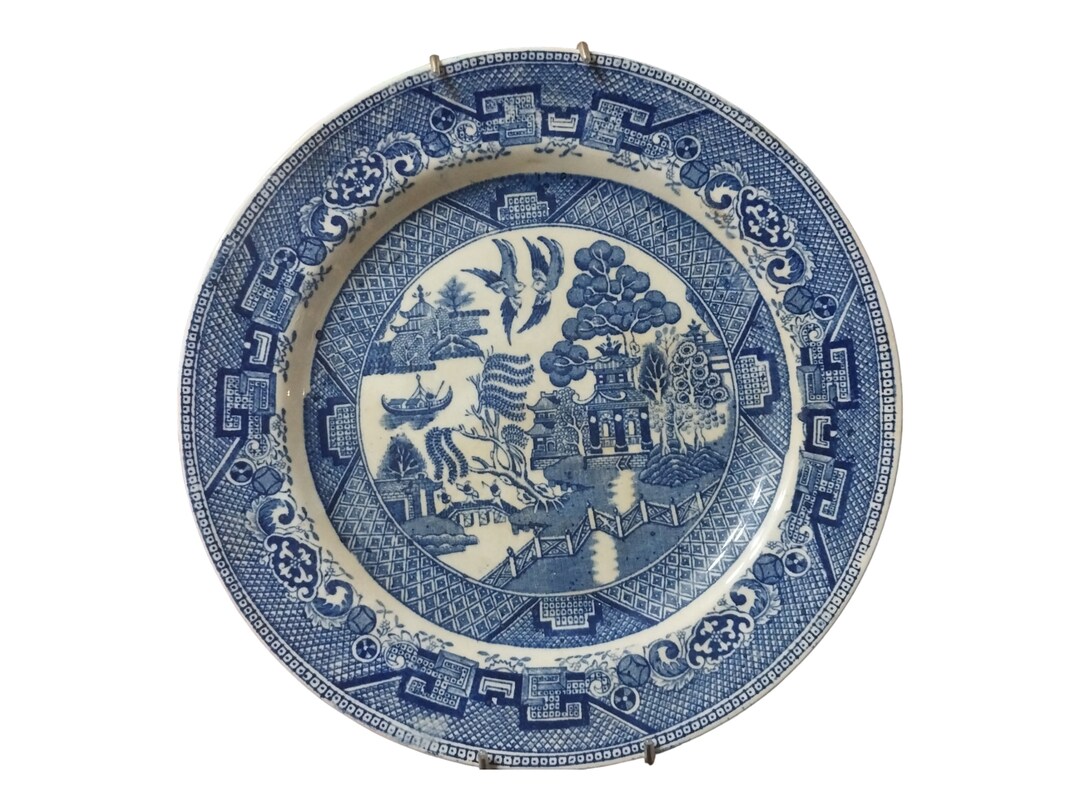 Blue Willow Pattern Plate Measuring 9 Inches Circa 1872 English - Etsy