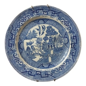 Blue Willow Pattern Plate Measuring 9 Inches Circa 1872 English - Etsy