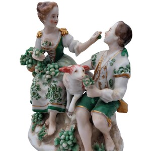 Antique Samson Figural Group Couple and Goat - Etsy