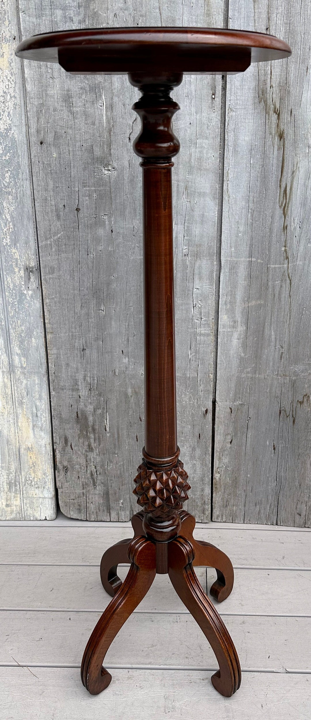Vintage Ethan Allen Georgian Court Cherry Wood 44.5 Pedestal Plant ...