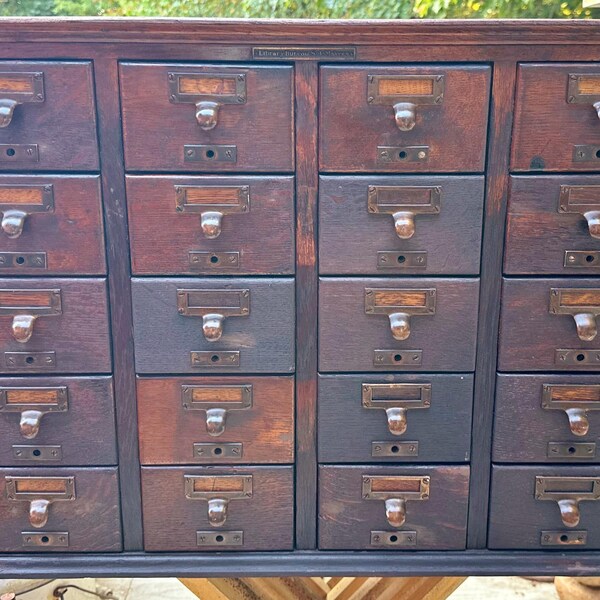 Library Card Catalog Cabinet - Etsy