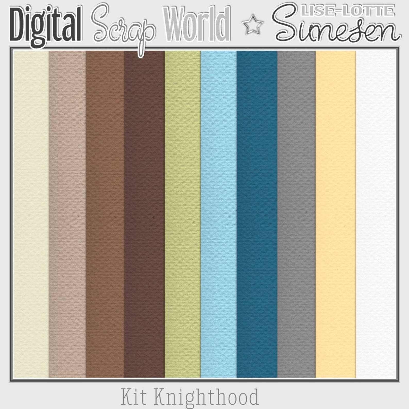 Digital Scrapbook Kit Chivalry Pattern Paper Medieval Knight | Etsy