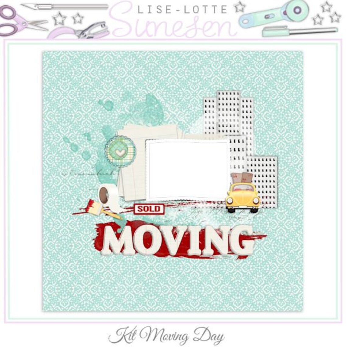 Digital Scrapbook Kit Moving Pattern Paper New Home | Etsy
