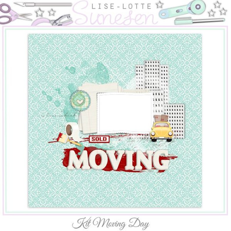 Digital Scrapbook Kit Moving Pattern Paper New Home | Etsy