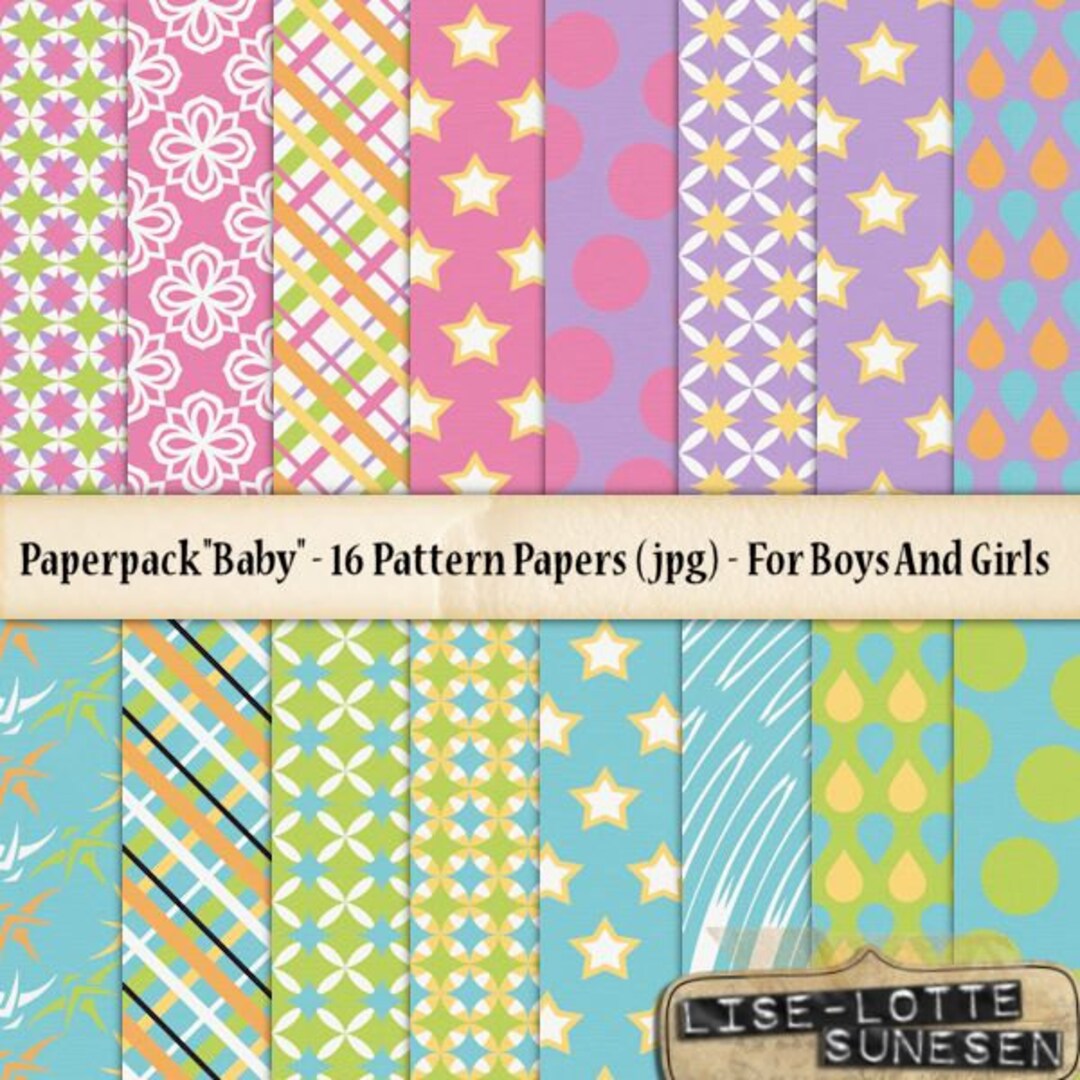 Digital Paper Paper Pack baby Instant Download - Etsy