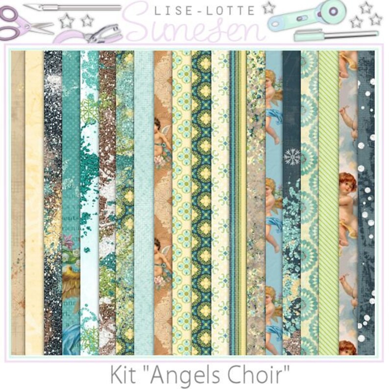 ANGELS CHOIR A Digital Scrapbooking Kit Christmas X-mas - Etsy