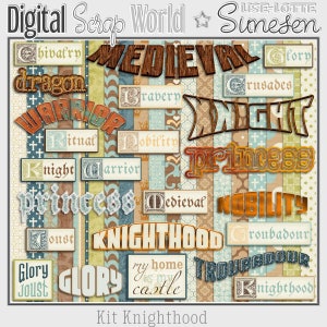 Digital Scrapbook Kit Chivalry Pattern Paper Medieval Knight - Etsy