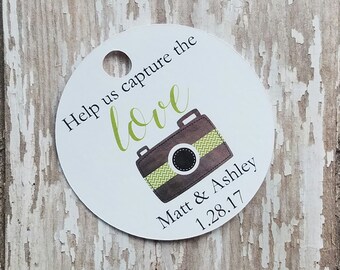Help Us Capture the Love Tags Disposable Camera Tags Wedding | Etsy