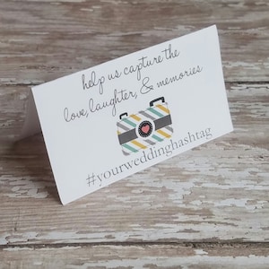 Help Us Capture the Love Tags, Disposable Camera Tags, Table Tent ...
