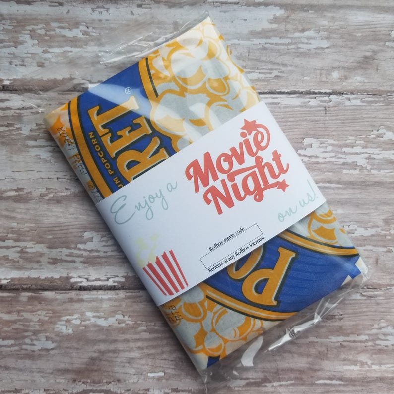 Enjoy a Movie Night on Us Movie Night Popcorn Wrap RAK | Etsy