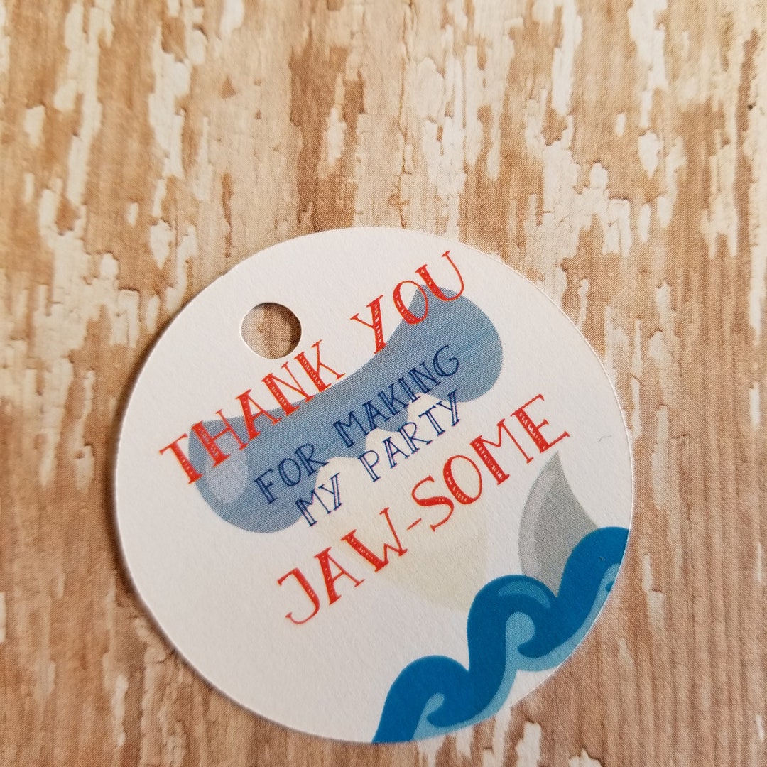 Shark Birthday, Jawsome Party, Shark Tooth, Fish, Birthday Party Favor ...