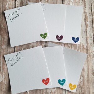 I Love You Because Lunch Box Notes, Mini Note Cards, Lunch Box Love ...