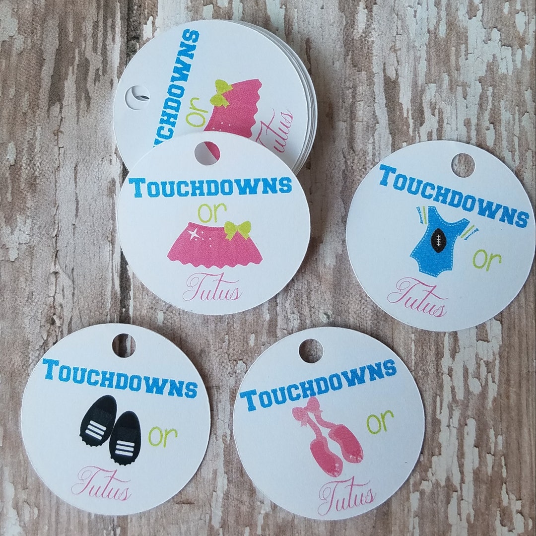Touchdowns or Tutus, Gender Reveal Favor, Football, Tutus, Gender ...