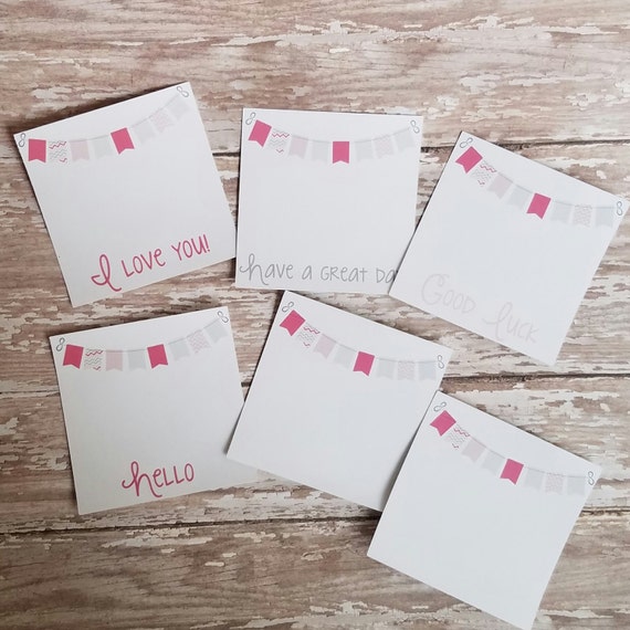 Pennant Flag Lunch Box Notes Mini Note Cards Lunch Box Love - Etsy