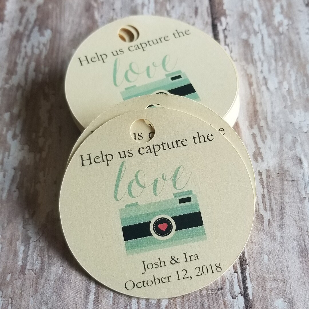 Help Us Capture the Love Tags, Disposable Camera Tags, Wedding Camera ...