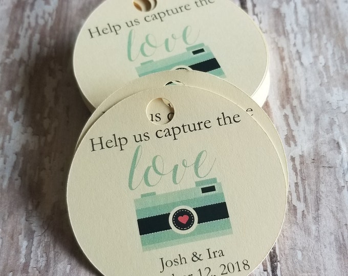 Help Us Capture the Love Tags Disposable Camera Tags Wedding - Etsy