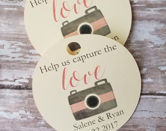 Help Us Capture the Love Tags Disposable Camera Tags Wedding | Etsy