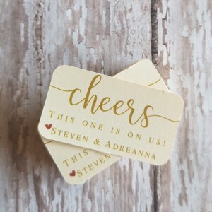Drink Ticket, Good for One Drink, Wedding Drink Ticket, Cheers, This ...