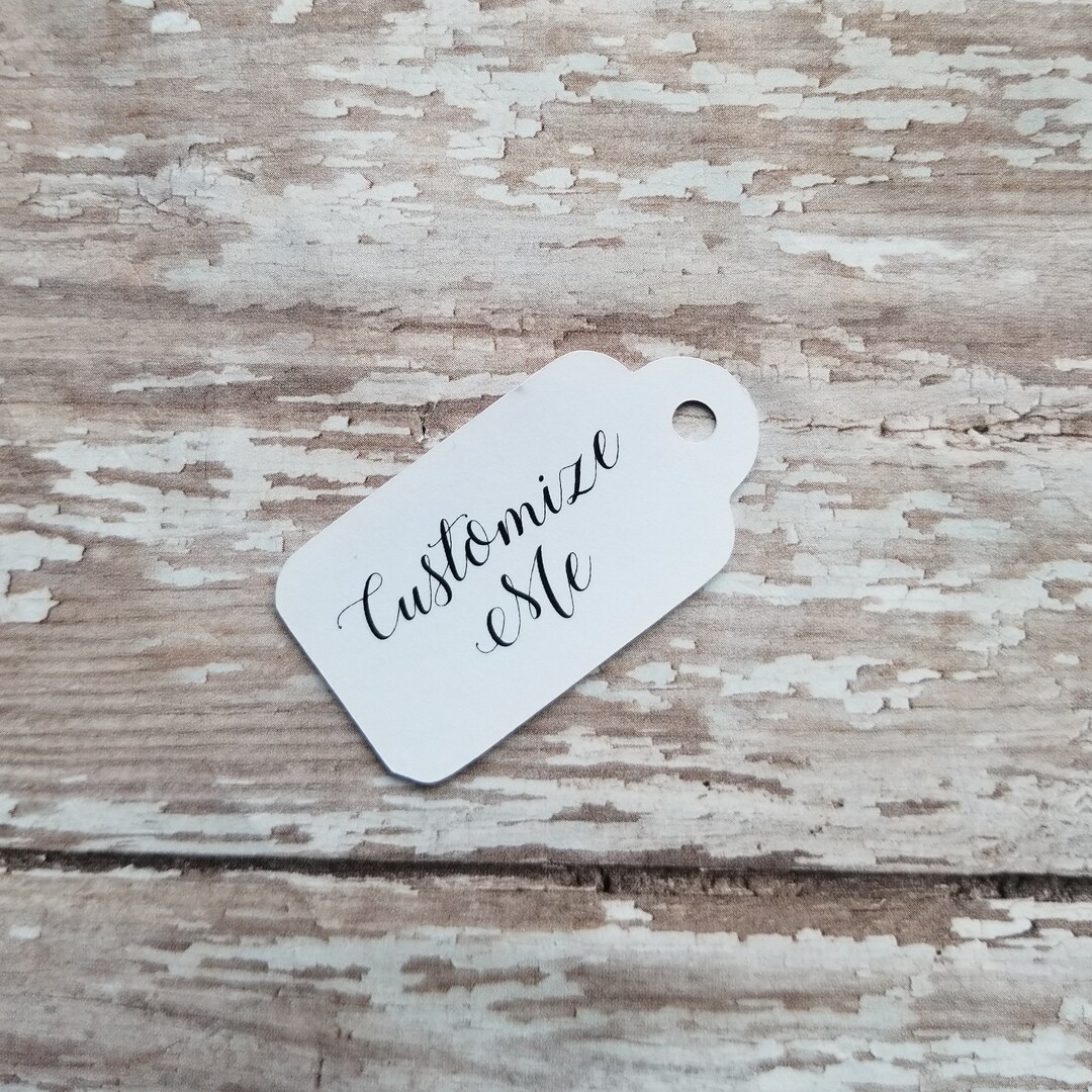 Custom Mini Tag, Custom Wedding Tag, Bridal Shower, Baby Shower, Thank ...
