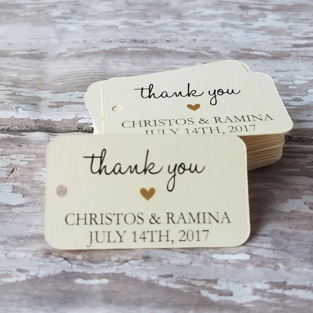 Mini Thank You Tags, Succulent Tags, Small Thank You Favor Tags ...