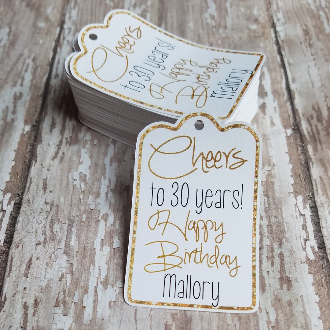 Birthday Tags, 30th Birthday, Milestone Birthday, Cheers to Years ...