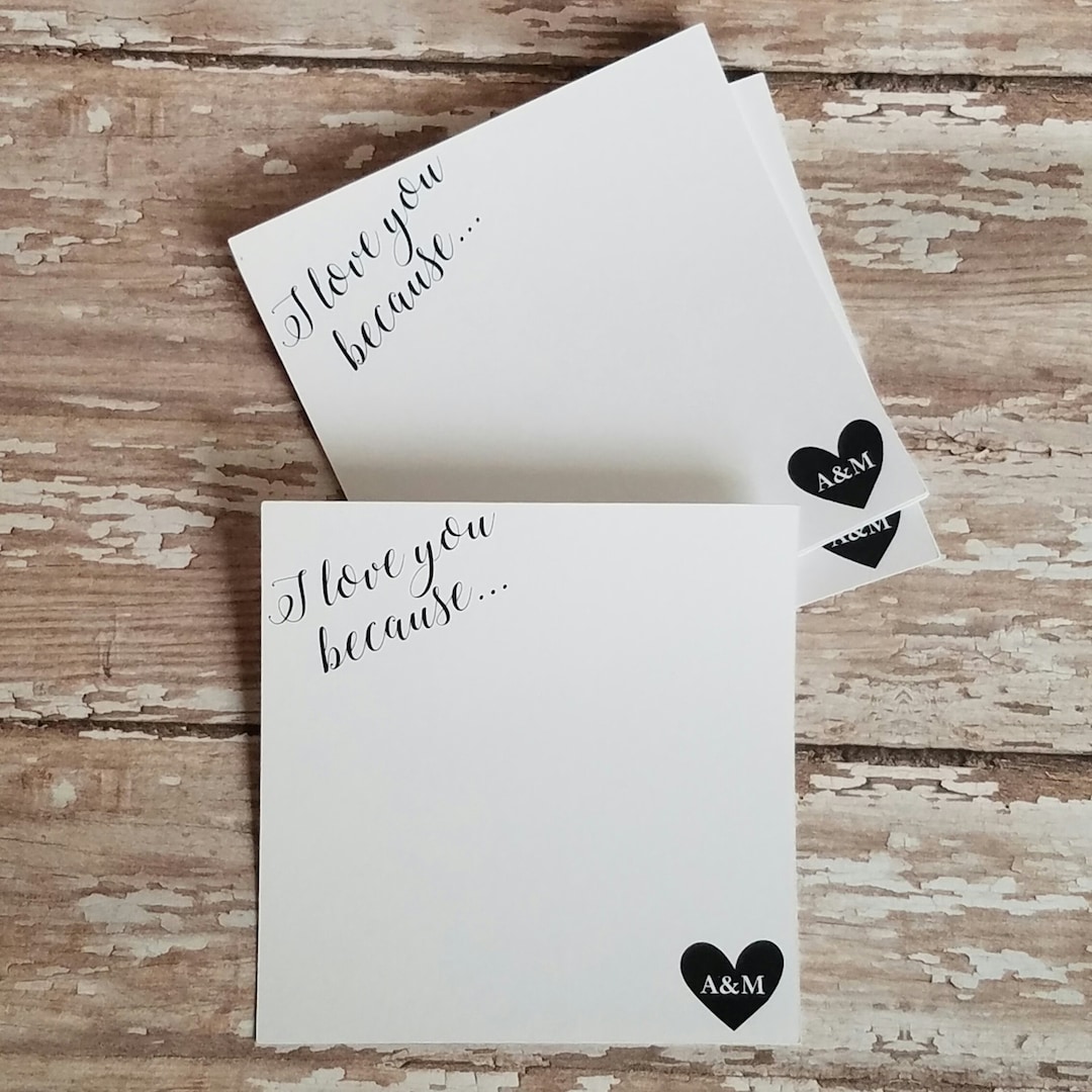 I Love You Because Lunch Box Notes, Mini Note Cards, Lunch Box Love ...