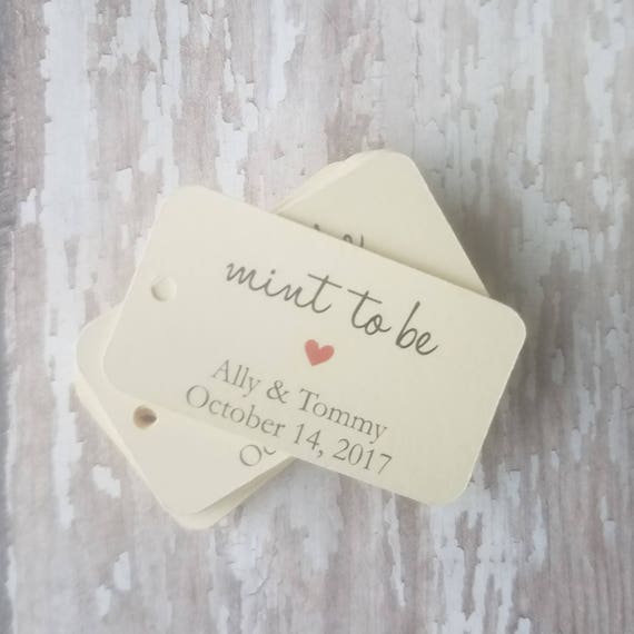 Mint to Be Mint Tag Small Thank You Favor Tags Rustic Baby | Etsy