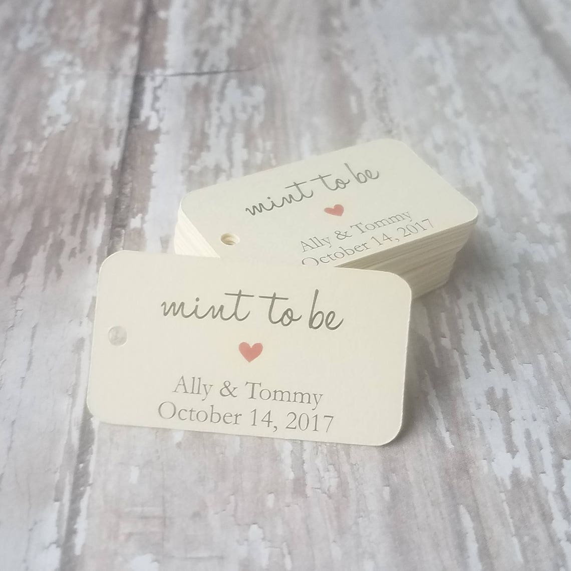Mint to Be, Mint Tag, Small Thank You Favor Tags, Rustic Baby Shower ...