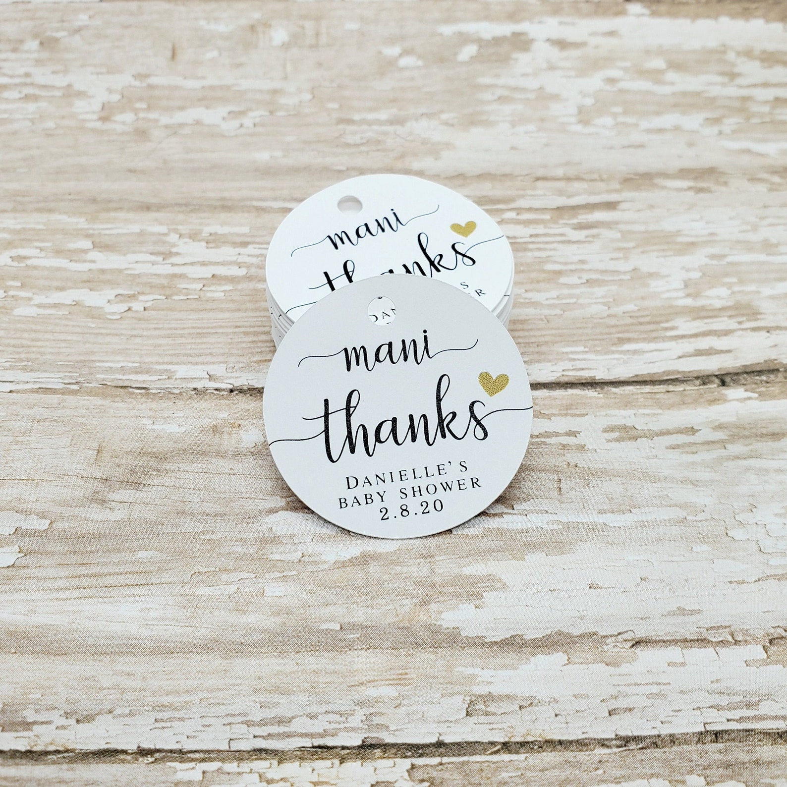 Mani Thanks Nail Polish Tag Bridal Shower Baby Shower - Etsy