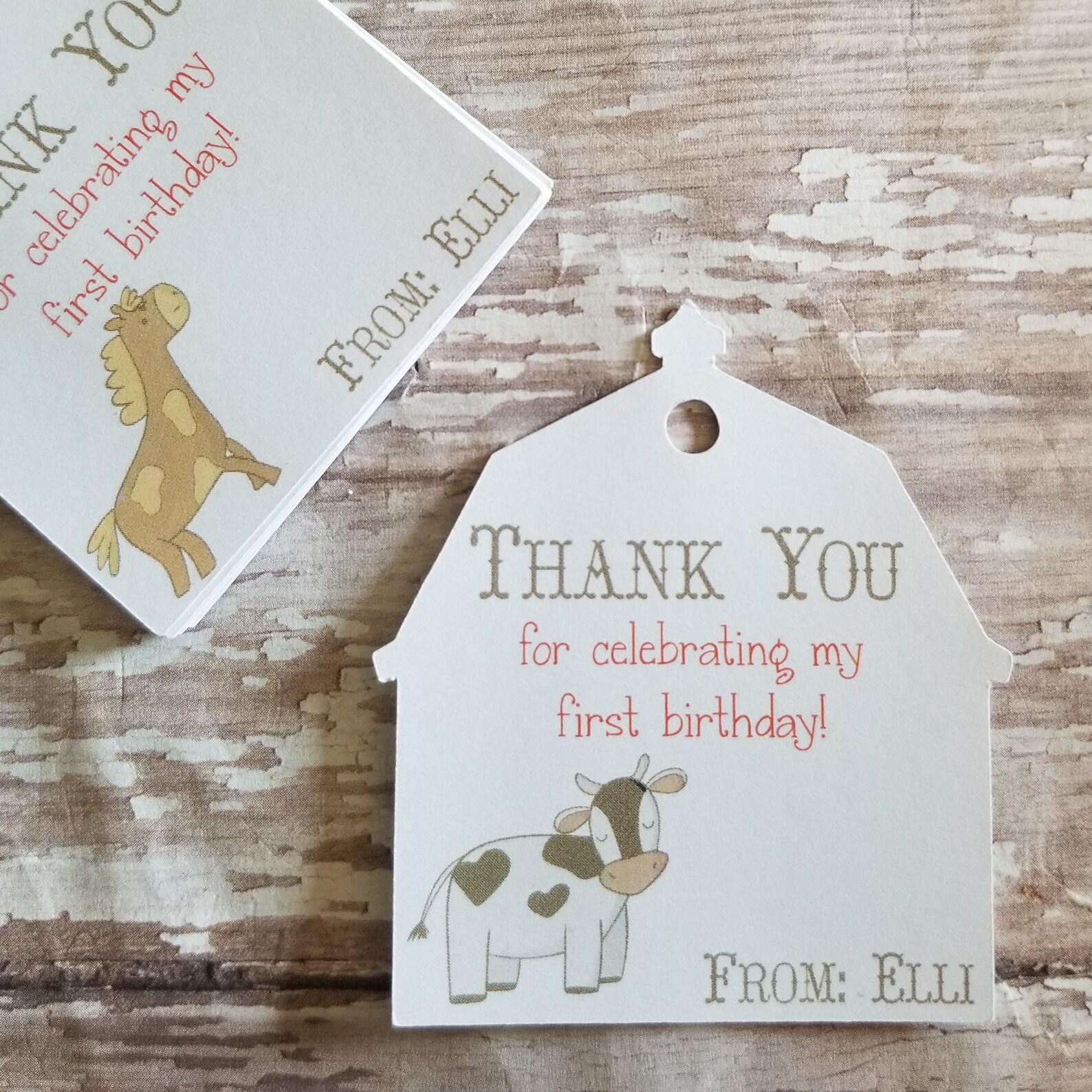Farm Animal Tags Barn Shaped Tags Farm First Birthday Farm - Etsy