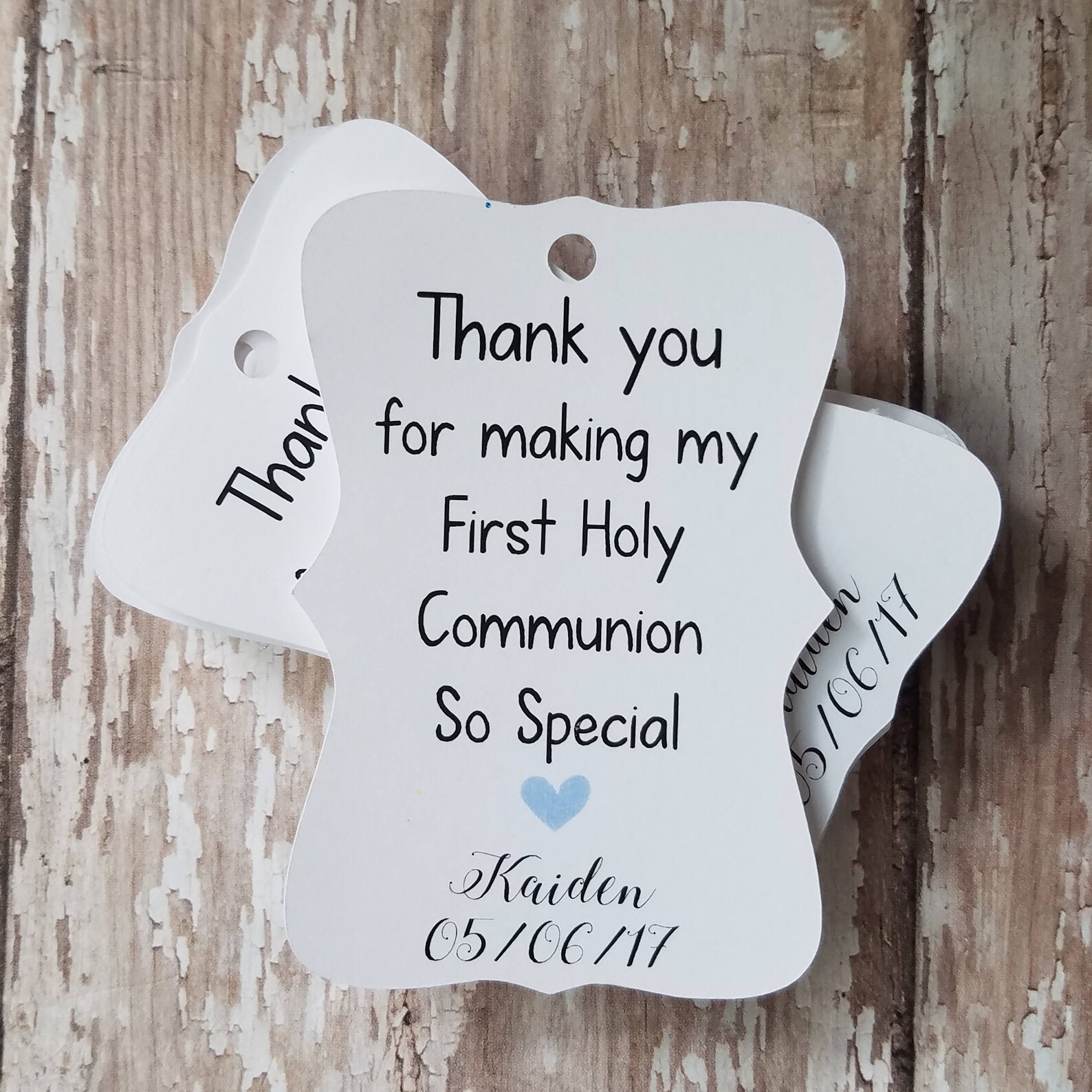 First Holy Communion Tags First Communion Thank You for - Etsy
