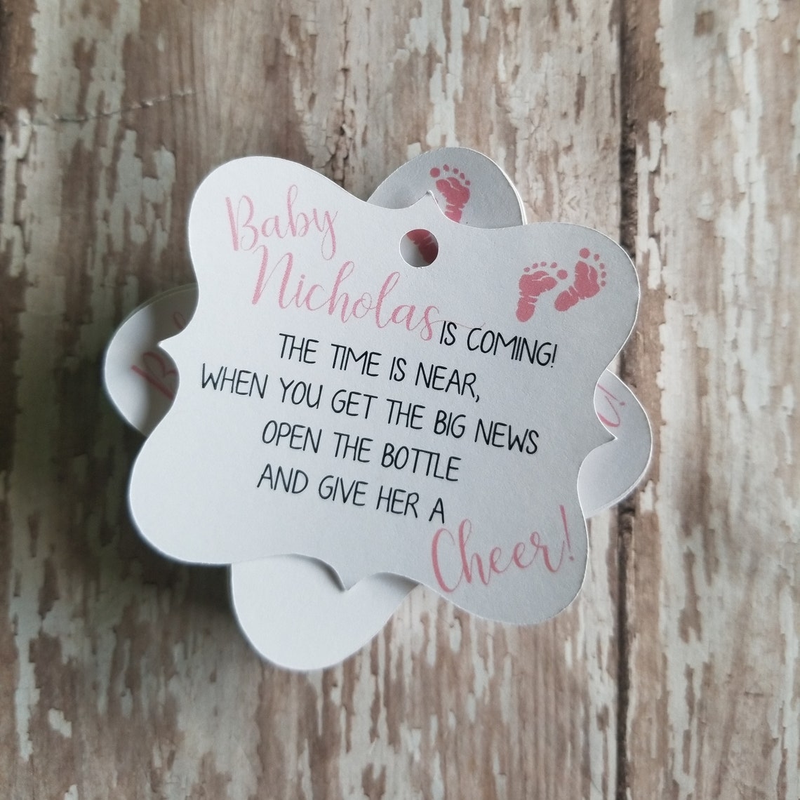 Toast to New Baby Baby Feet Cheers for Baby Wine Bottle - Etsy