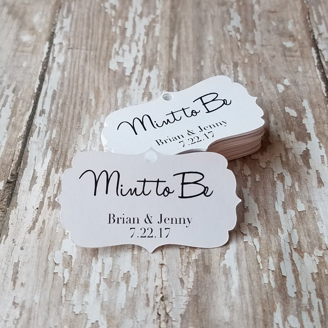 Mini Mint to Be Tags, Wedding Tags, Wedding Mints, Wedding Favor ...