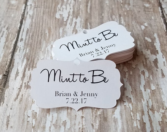 Mini Mint to Be Tags, Wedding Tags, Wedding Mints, Wedding Favor ...