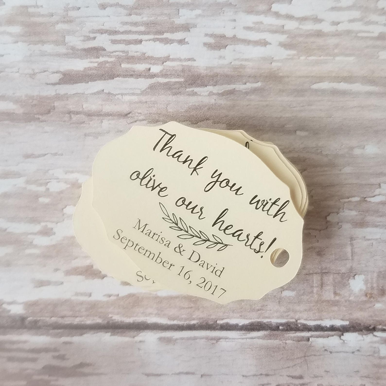 Thank You With Olive Our Hearts, Olive Oil Favor, Olive Branch, Olive ...