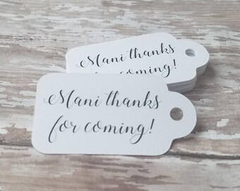 Mini Thank You Tags, Succulent Tags, Small Thank You Favor Tags ...