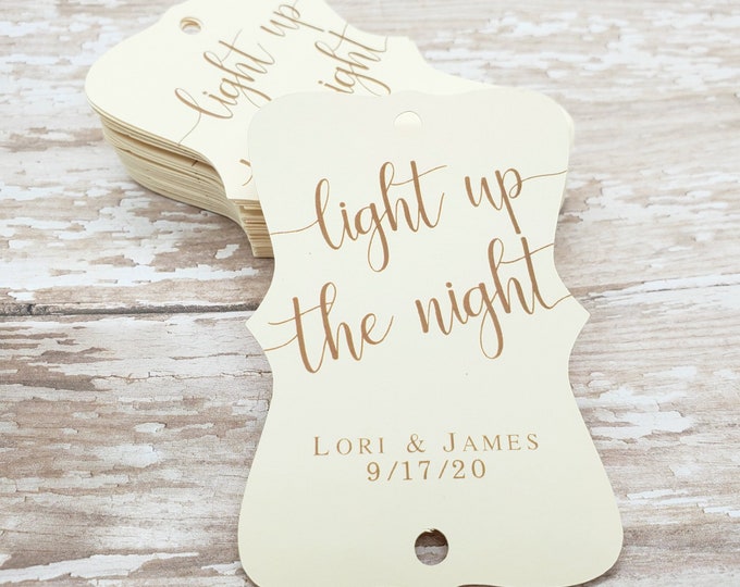 Light up the Night Sparkler Send Off Wedding Sparkler Send | Etsy