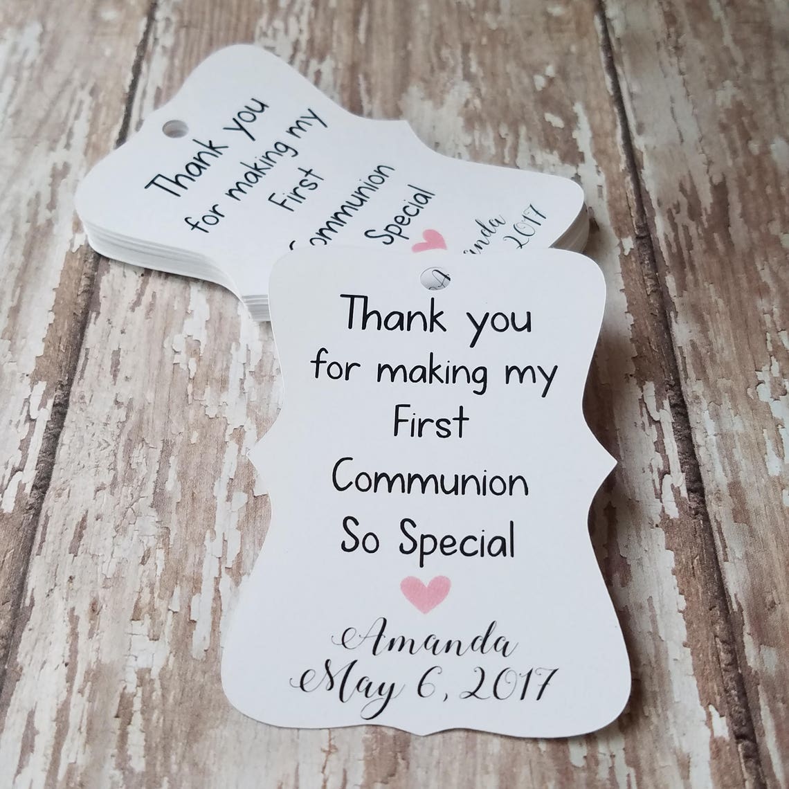 First Holy Communion Tags First Communion Thank You for | Etsy