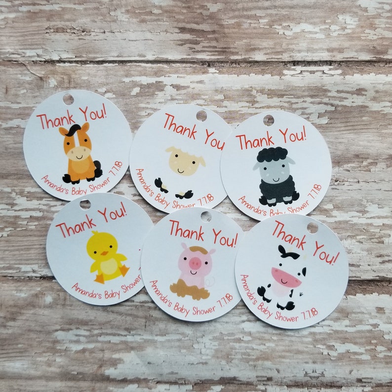 Farm Animal First Birthday Tags, Baby Shower, Baby Animals, Farm ...