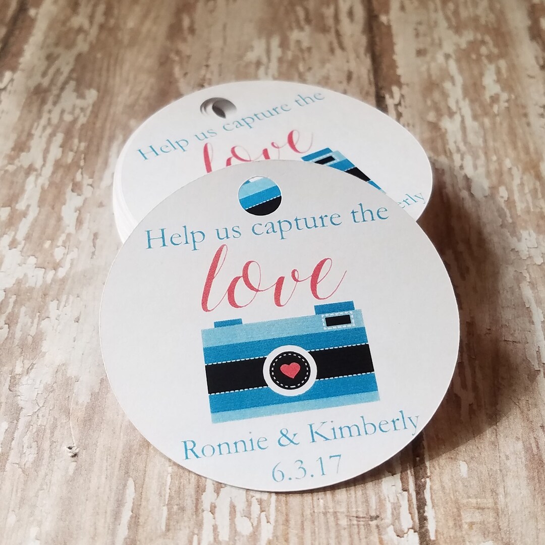 Help Us Capture the Love Tags, Disposable Camera Tags, Wedding Camera ...